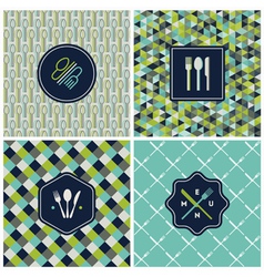 Restaurant menu seamless backgrounds Royalty Free Vector