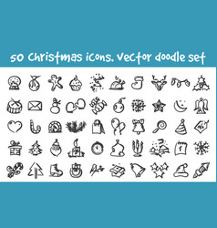 Christmas simple icons Royalty Free Vector Image