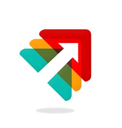 Alfa symbol arrow logo Royalty Free Vector Image