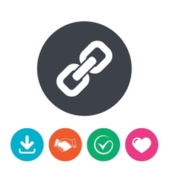 Link sign icon hyperlink symbol Royalty Free Vector Image
