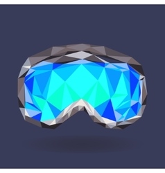 Snowboarding goggles extreme logo and label Vector Image