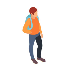 Two teen students mocking another at school Vector Image