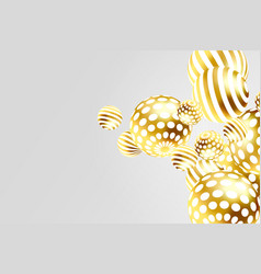 Golden decorative balls abstract gold glitters Vector Image
