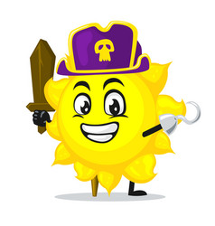 Sun mascot or character Royalty Free Vector Image