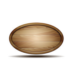 Realistic wooden sign Royalty Free Vector Image
