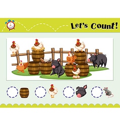 Game template for matching chicken Royalty Free Vector Image