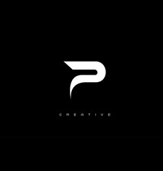 Gold letter p logo p letter design Royalty Free Vector Image