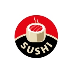 Sushi point icon style logo Royalty Free Vector Image
