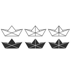 Japanese boats ship sketch ink design elements Vector Image