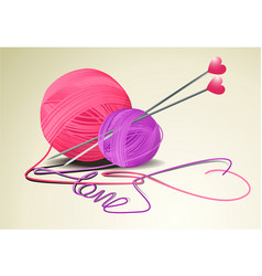 Balls of wool Royalty Free Vector Image - VectorStock