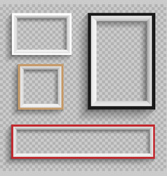 Frames set on transparent background Royalty Free Vector