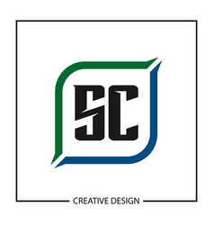 Initial letter sc logo template design Royalty Free Vector