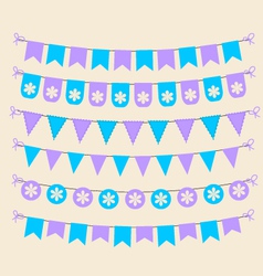 Bunting set patel purple and blue scrapbook design