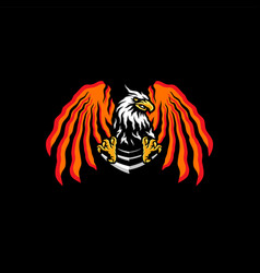 Eagle esports logo design team mascot Royalty Free Vector