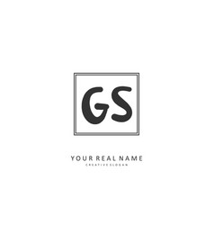 G s gs initial letter handwriting and signature Vector Image