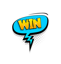 Comic win wording concept Royalty Free Vector Image