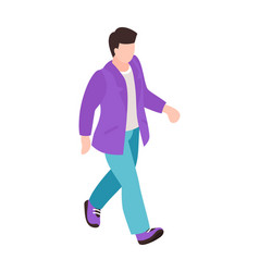 Full walk cycle sequence animation man in motion Vector Image