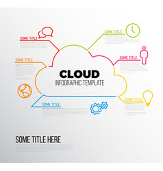 Cloud storage - infographic report template Vector Image