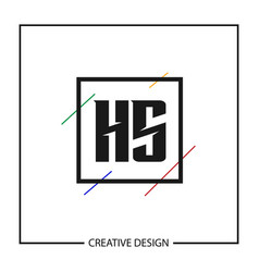 Initial letter sh logo template design Royalty Free Vector