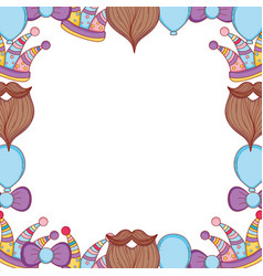 Balloons cartoons frame Royalty Free Vector Image