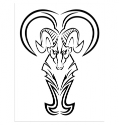 Aries tattoo Royalty Free Vector Image - VectorStock