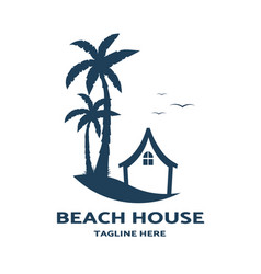 Beach house Royalty Free Vector Image - VectorStock