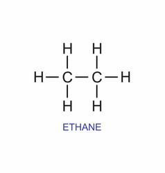 Ethane structural formula Royalty Free Vector Image