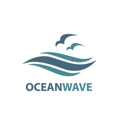 Ocean wave logo Royalty Free Vector Image - VectorStock