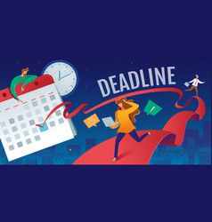 Deadline and successfully completed work Vector Image