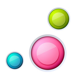 Button web color glossy Royalty Free Vector Image