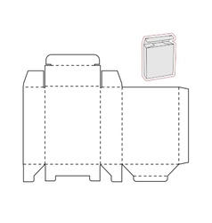 Envelope dl template for a4 a5 paper with cut Vector Image