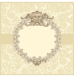 Vintage design elements on old paper sheet Vector Image