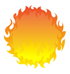 Burning round frame Royalty Free Vector Image - VectorStock