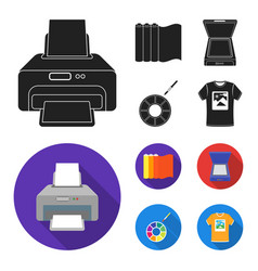Scanner color palette and other equipment Vector Image