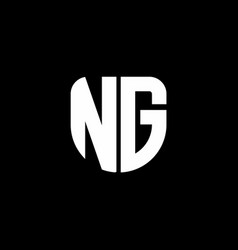 Ng logo monogram emblem style with crown shape Vector Image