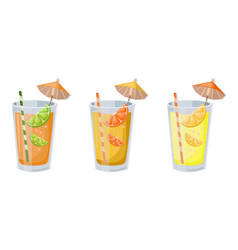 Smoothie cocktail green drink with cucumber Vector Image