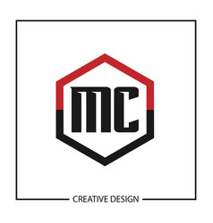 Initial letter mc logo template design Royalty Free Vector