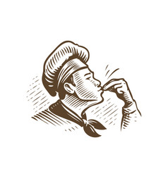 Cafe restaurant logo diner or cook chef Royalty Free Vector