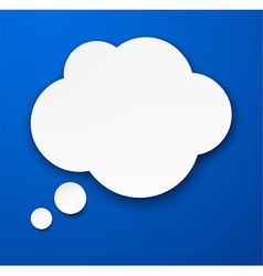 Blank cloud paper note with shadow Royalty Free Vector Image