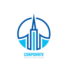 Business visit card template with logo - concept Vector Image