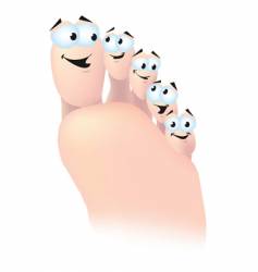 Happy toes Royalty Free Vector Image - VectorStock