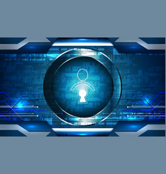 Cyber digital power icon Royalty Free Vector Image