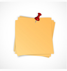 Sticky notes with pins Royalty Free Vector Image
