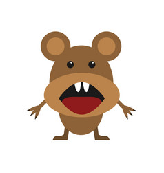 Mouse with brown fur Royalty Free Vector Image