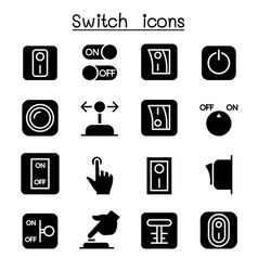 On and off icons toggle switch interface buttons Vector Image