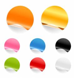 Set of colorful round labels Royalty Free Vector Image