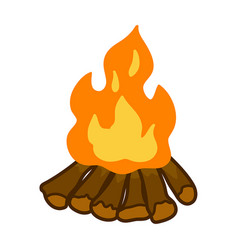 Cute camp fire Royalty Free Vector Image - VectorStock