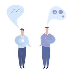 Conversation between two person Royalty Free Vector Image