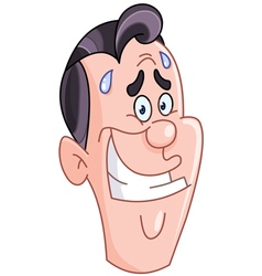 Embarrassed smile emoticon Royalty Free Vector Image