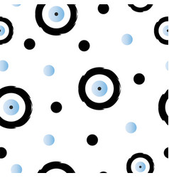 Tileable texture with greek blue evil eye Vector Image